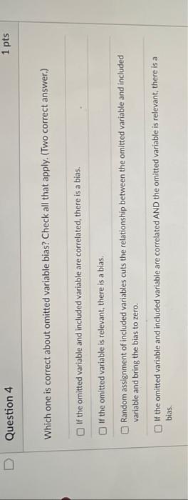 Solved Question 4 Which one is correct about omitted | Chegg.com