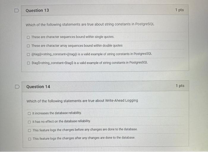 Solved Which of the following statements are true about | Chegg.com