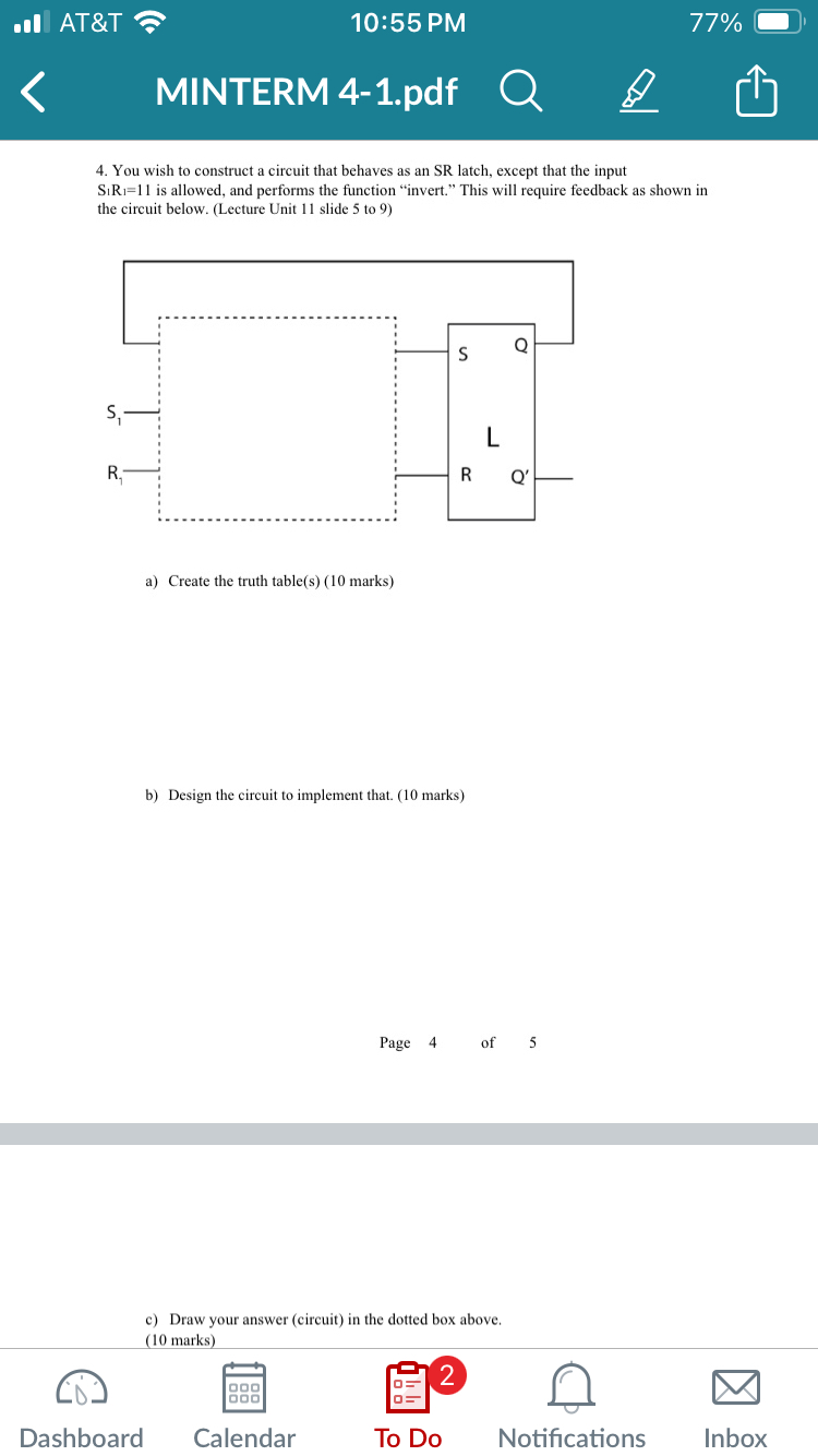 Solved Help me AT&T 々 10:55 ﻿PM77%MINTERM 4-1.pdf4. ﻿You | Chegg.com