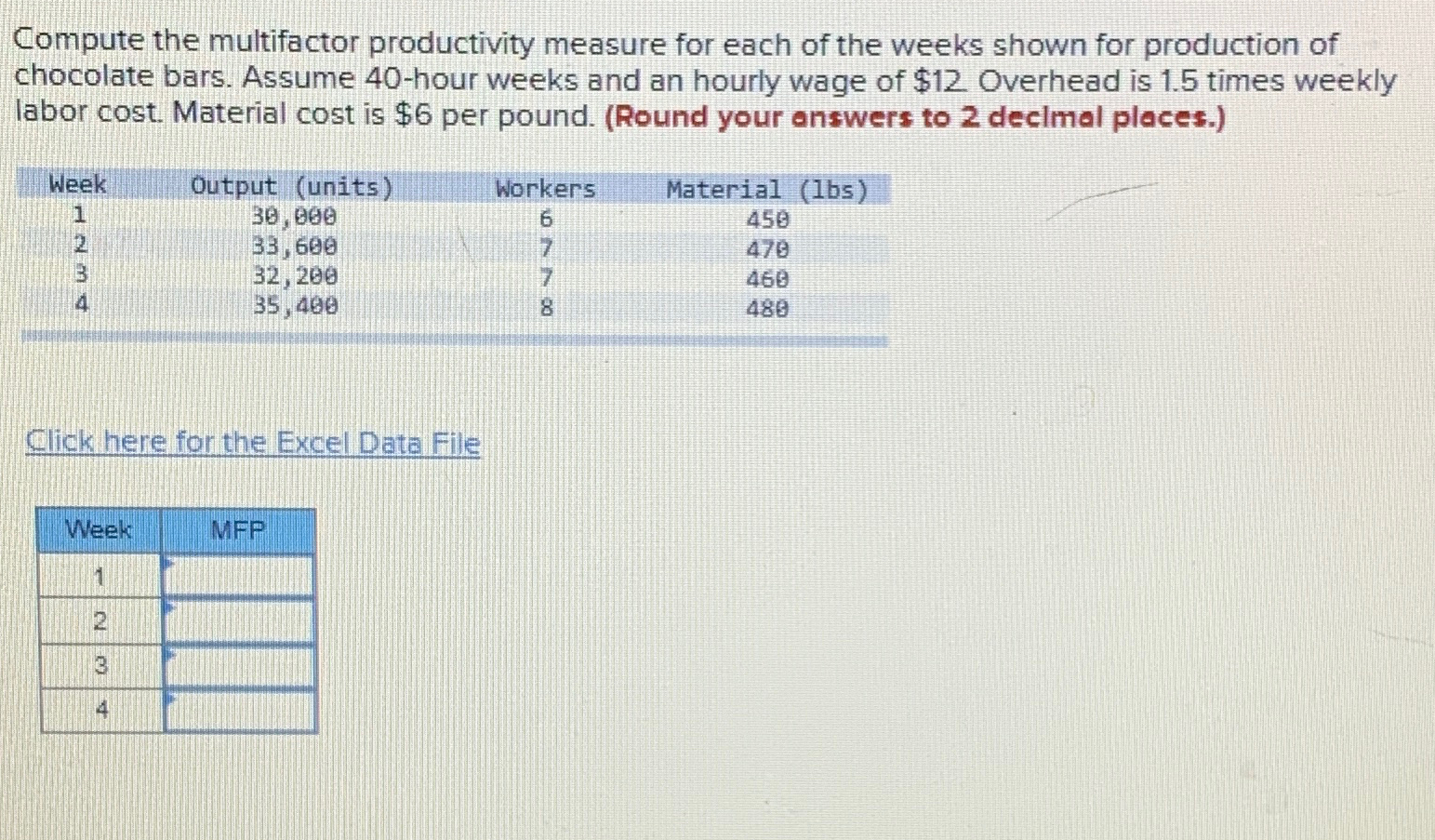 Solved Compute the multifactor productivity measure for each | Chegg.com