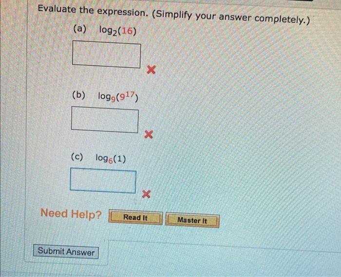 Solved Evaluate the expression. (Simplify your answer | Chegg.com