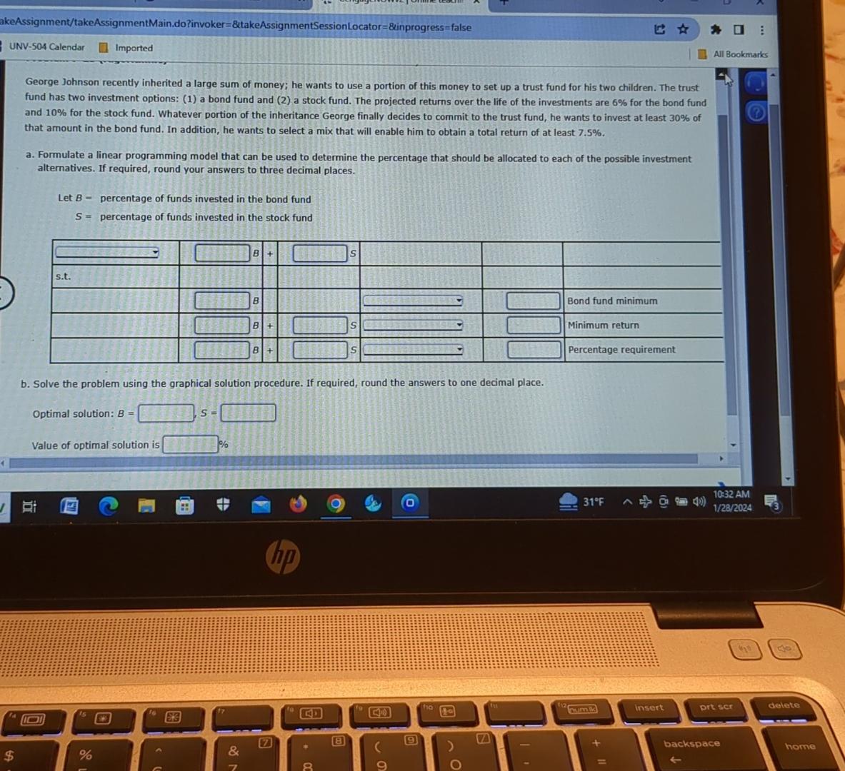 Solved George Johnson recently inherited a large sum of | Chegg.com