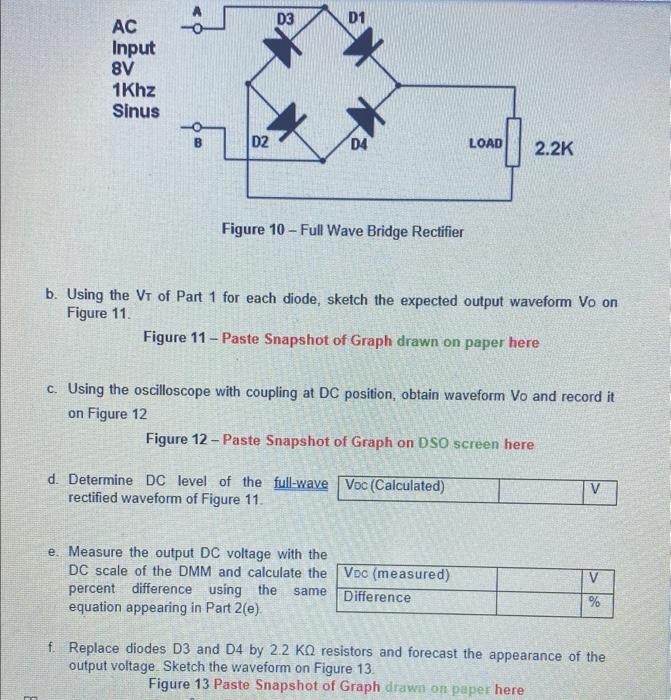 Solved H.4 Full Wave Rectification a. Construct the | Chegg.com