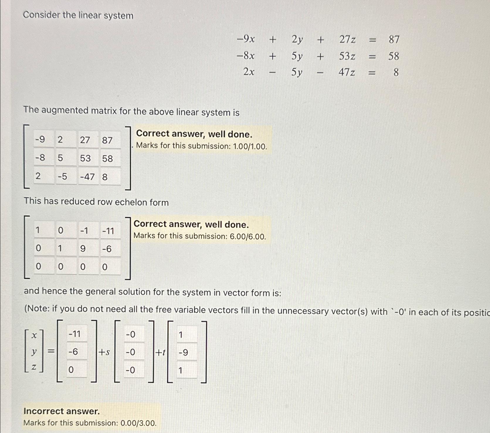 Solved Consider the linear | Chegg.com