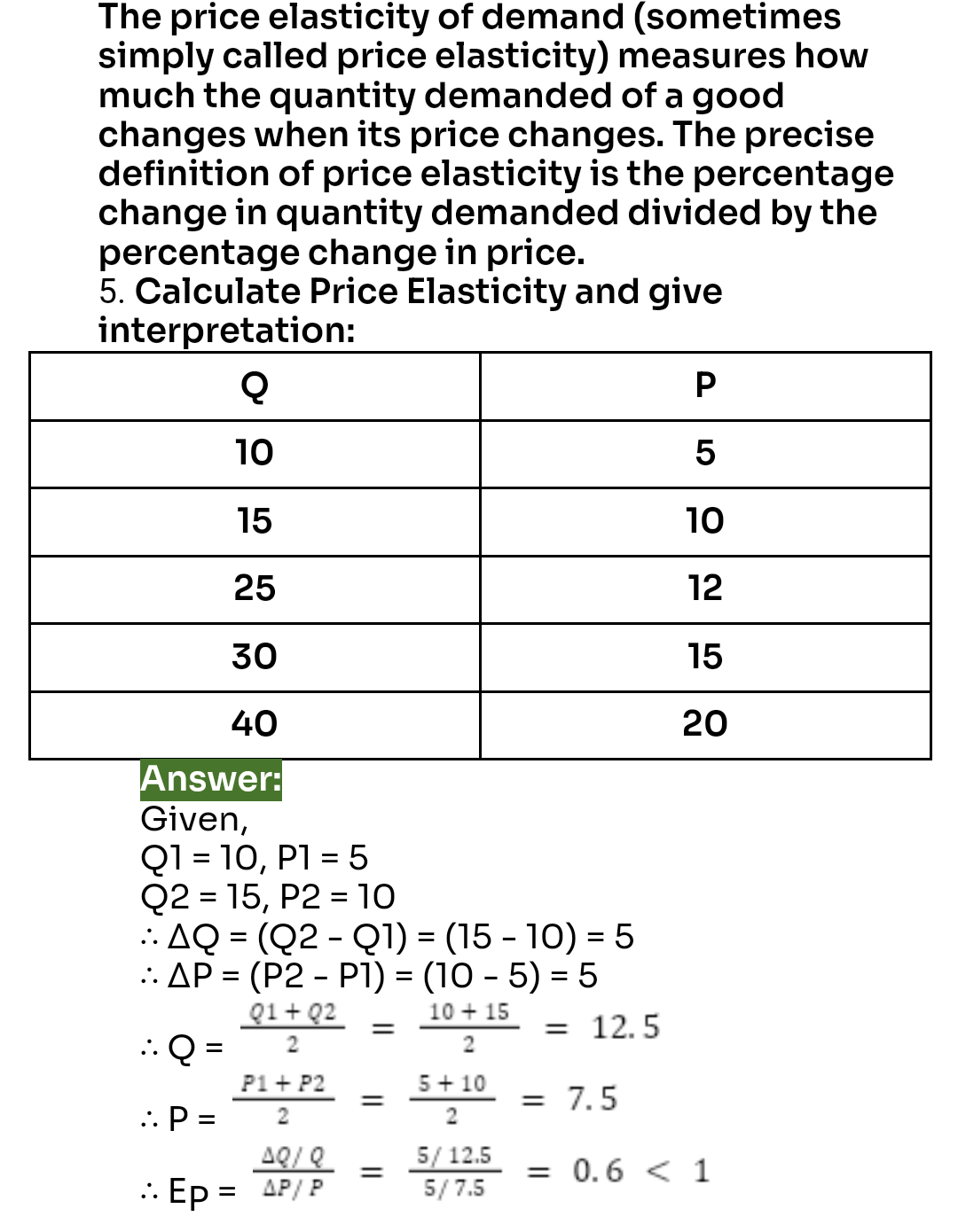 Solved The price elasticity of demand (sometimes simply | Chegg.com Solved The price elasticity of demand (sometimes simply | Chegg.com