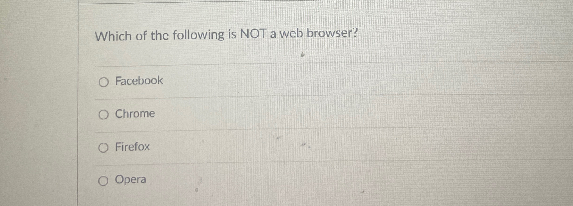Solved Which of the following is NOT a web | Chegg.com