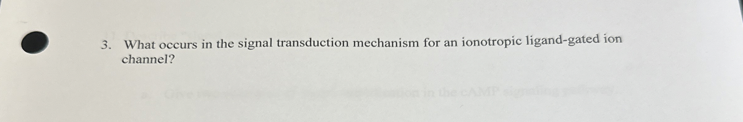 Solved What occurs in the signal transduction mechanism for | Chegg.com
