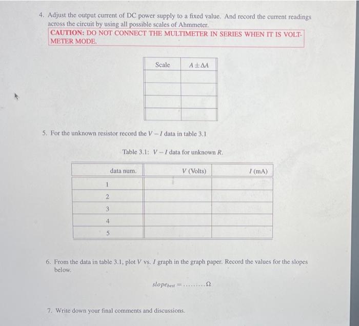 Solved The purpose of this experiment is to verify Ohm's law | Chegg.com