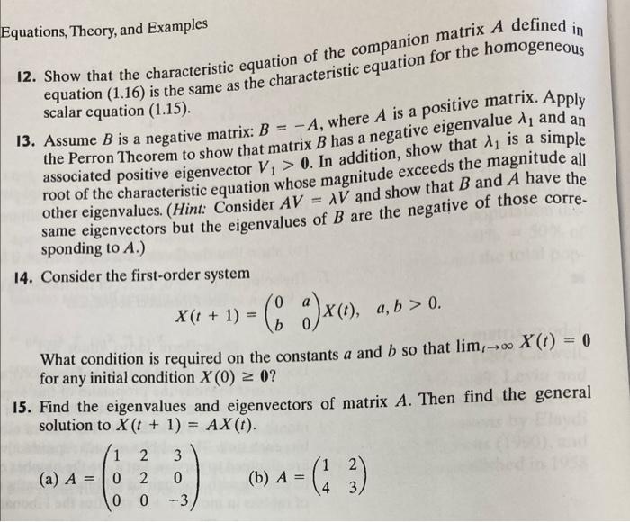Solved Equations, Theory, and Examples 12. Show that the | Chegg.com