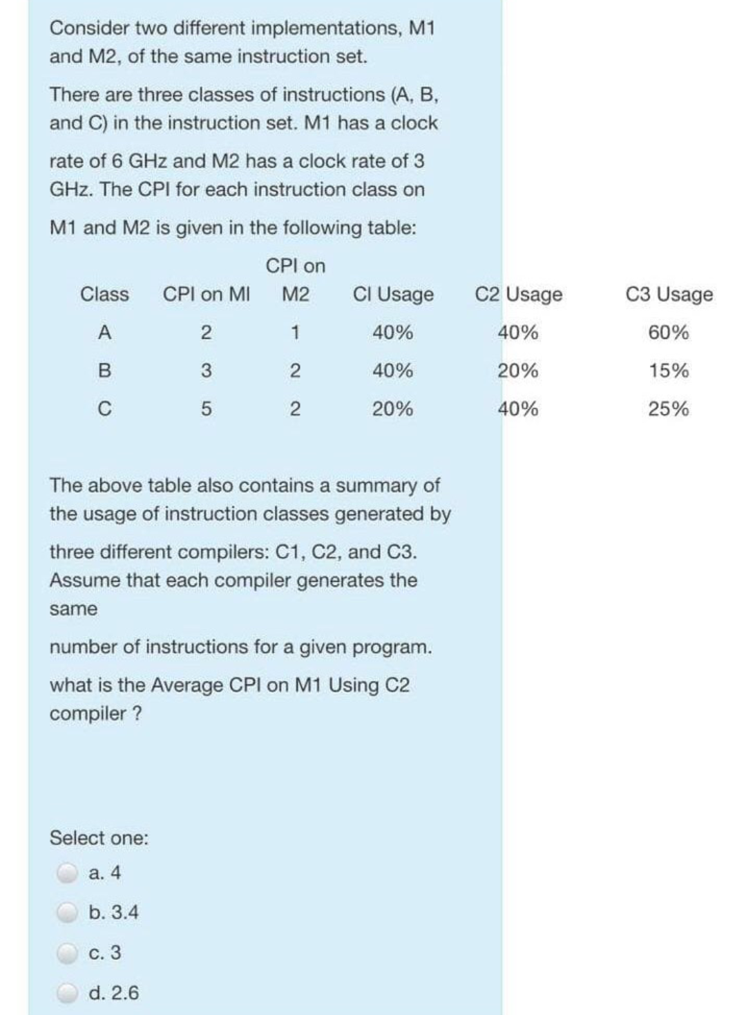 Solved Consider two different implementations, M1 and M2, of | Chegg.com