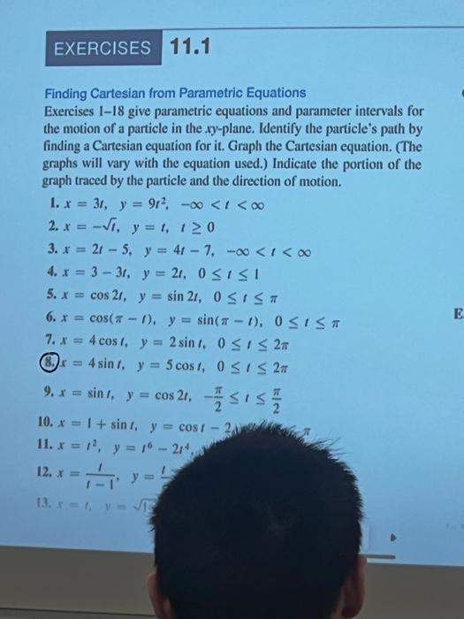 Solved Finding Cartesian from Parametric Equations Exercises | Chegg.com Solved Finding Cartesian from Parametric Equations Exercises | Chegg.com