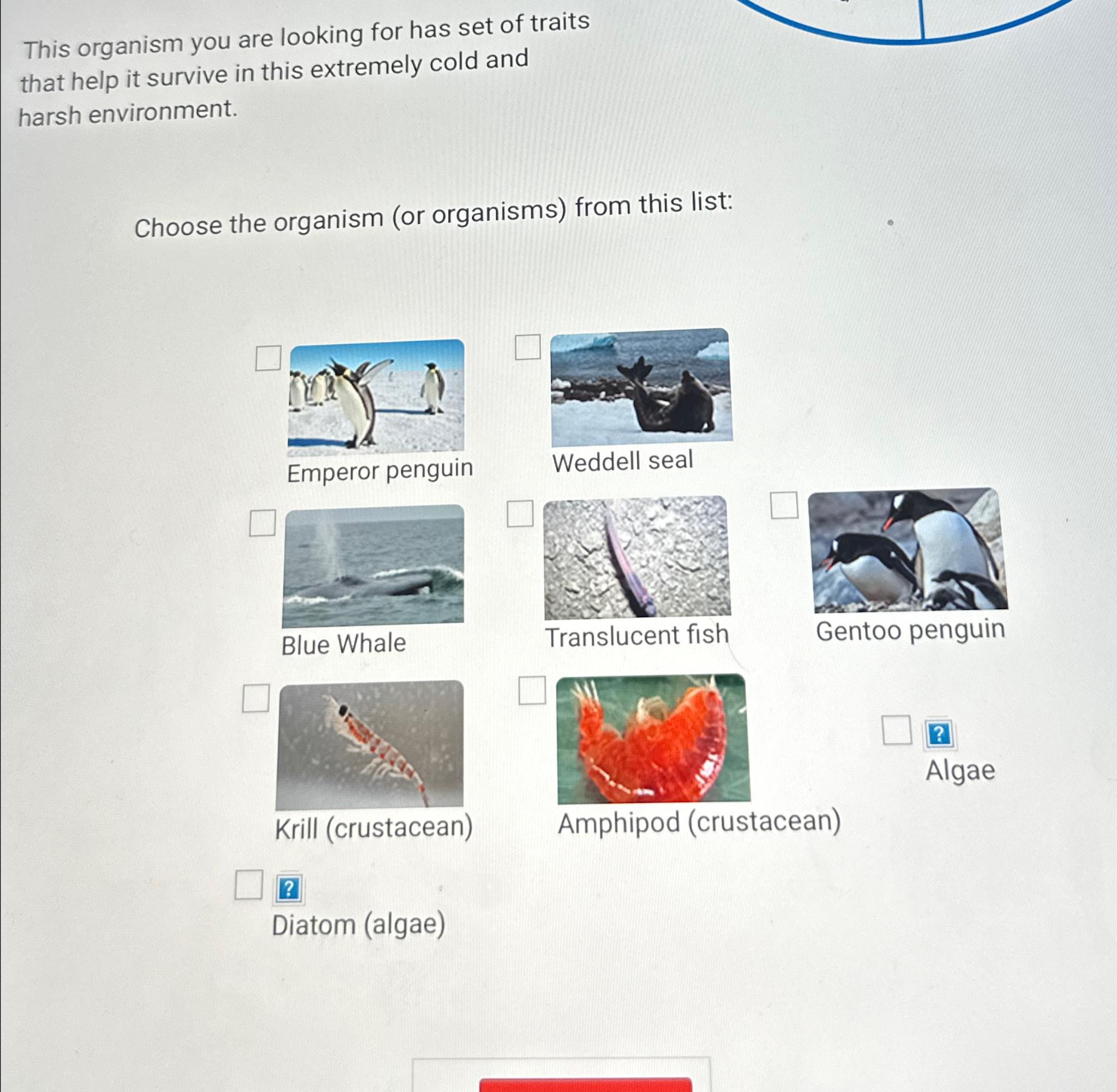 Solved This organism you are looking for has set of traits | Chegg.com