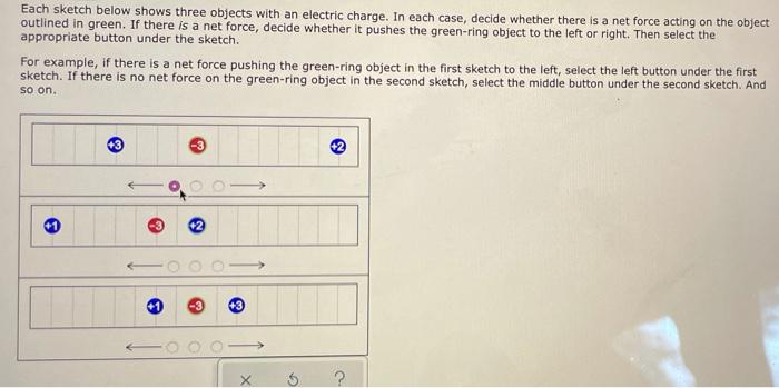 Solved Each sketch below shows three objects with an | Chegg.com