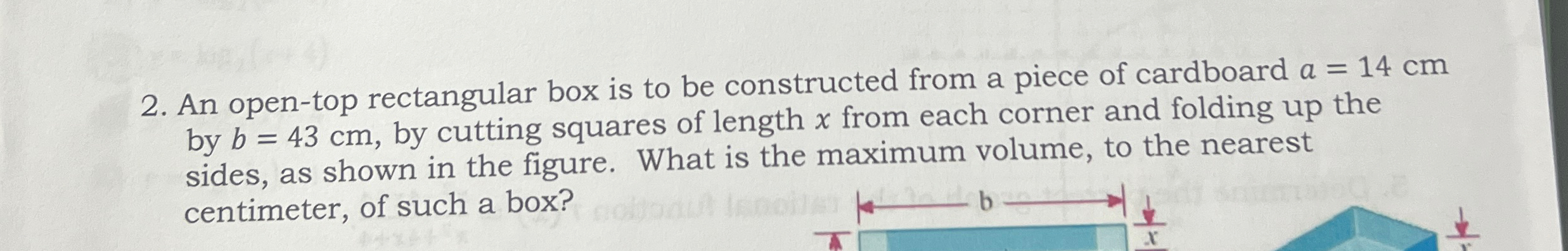 Solved An open-top rectangular box is to be constructed from | Chegg.com