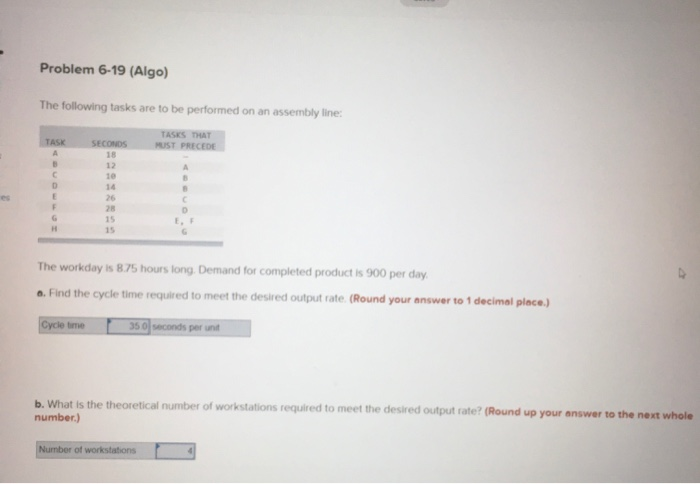 Solved: Problem 6-19 (Algo) The following tasks are to be Solved: Problem 6-19 (Algo) The following tasks are to be