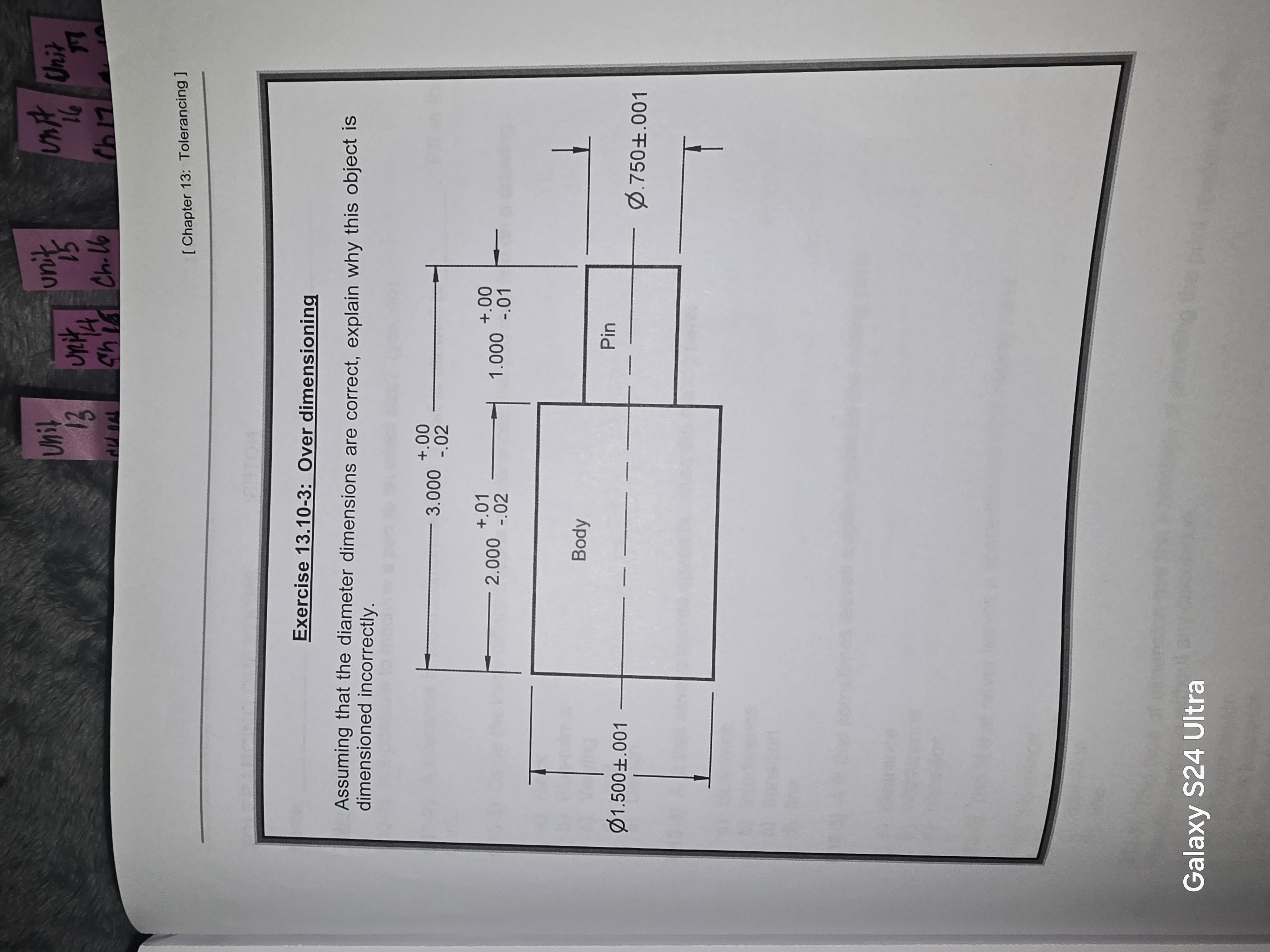 Solved [Chapter 13: Tolerancing] ﻿Exercise 13.10-3: Over | Chegg.com