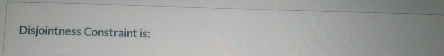 Solved Disjointness Constraint is: | Chegg.com
