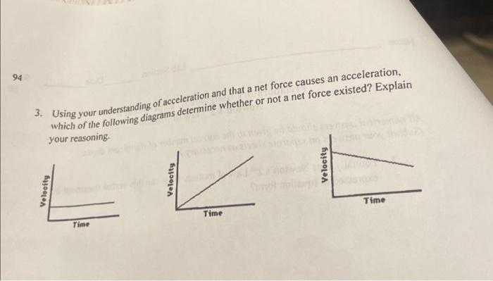 Solved 3. Using your understanding of acceleration and that | Chegg.com Solved 3. Using your understanding of acceleration and that | Chegg.com