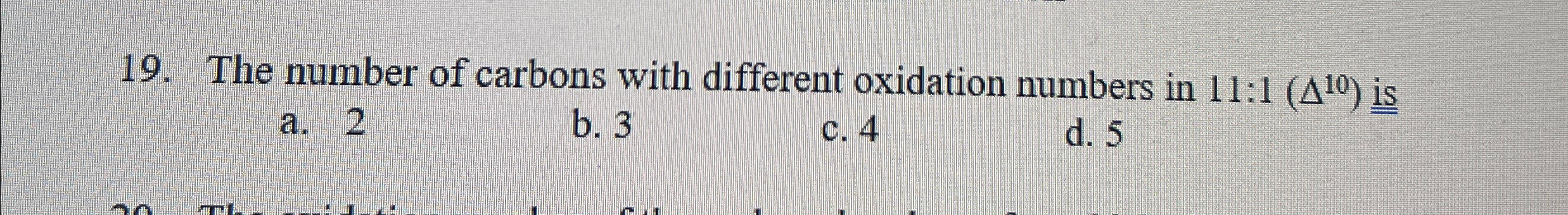 Solved The number of carbons with different oxidation | Chegg.com