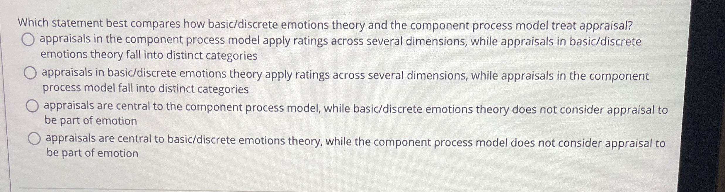 Solved Which statement best compares how basic/discrete | Chegg.com