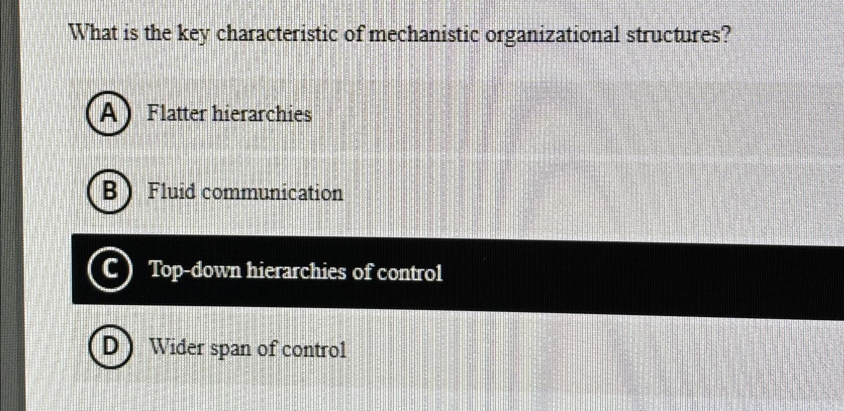 Solved What is the key characteristic of mechanistic | Chegg.com