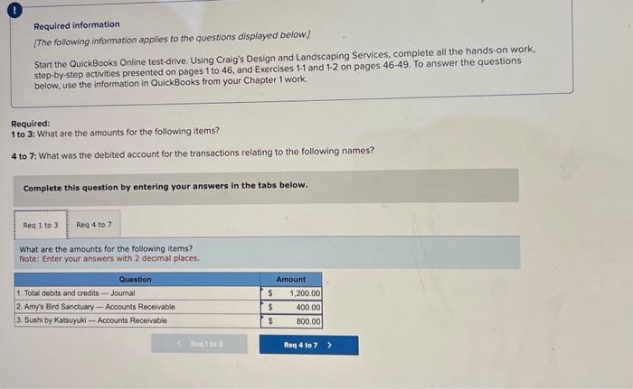 Required information [The following information | Chegg.com