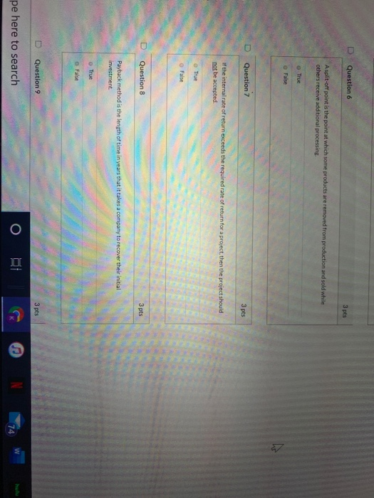 Solved Question 6 3 pts A split-off point is the point at | Chegg.com