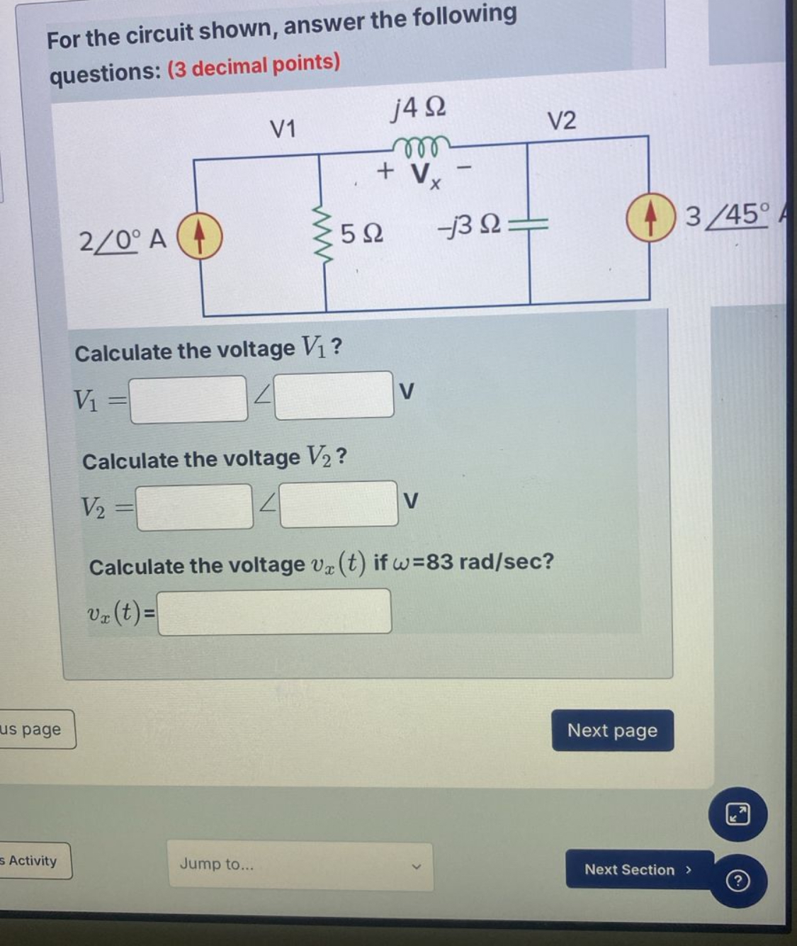 Solved For the circuit shown, answer the following | Chegg.com