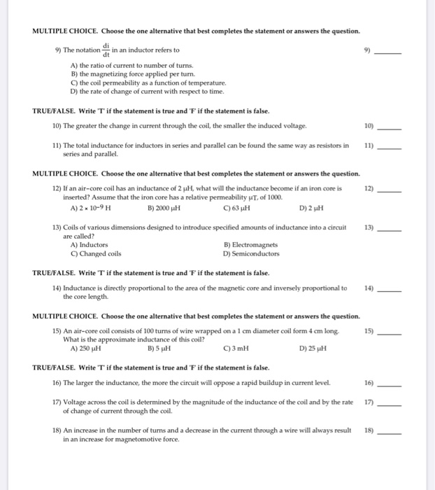 Solved MULTIPLE CHOICE. Choose the one alternative that best | Chegg.com