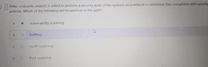 Solved Peter, a security analyst, is asked to perform a | Chegg.com
