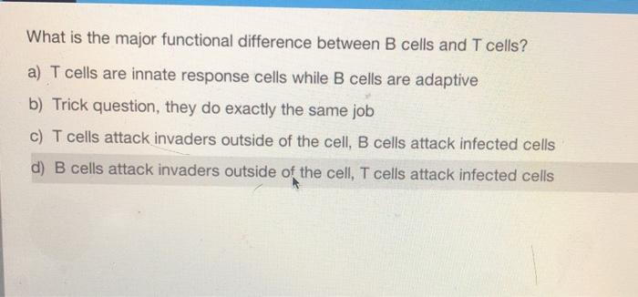 Solved What is the major functional difference between B | Chegg.com