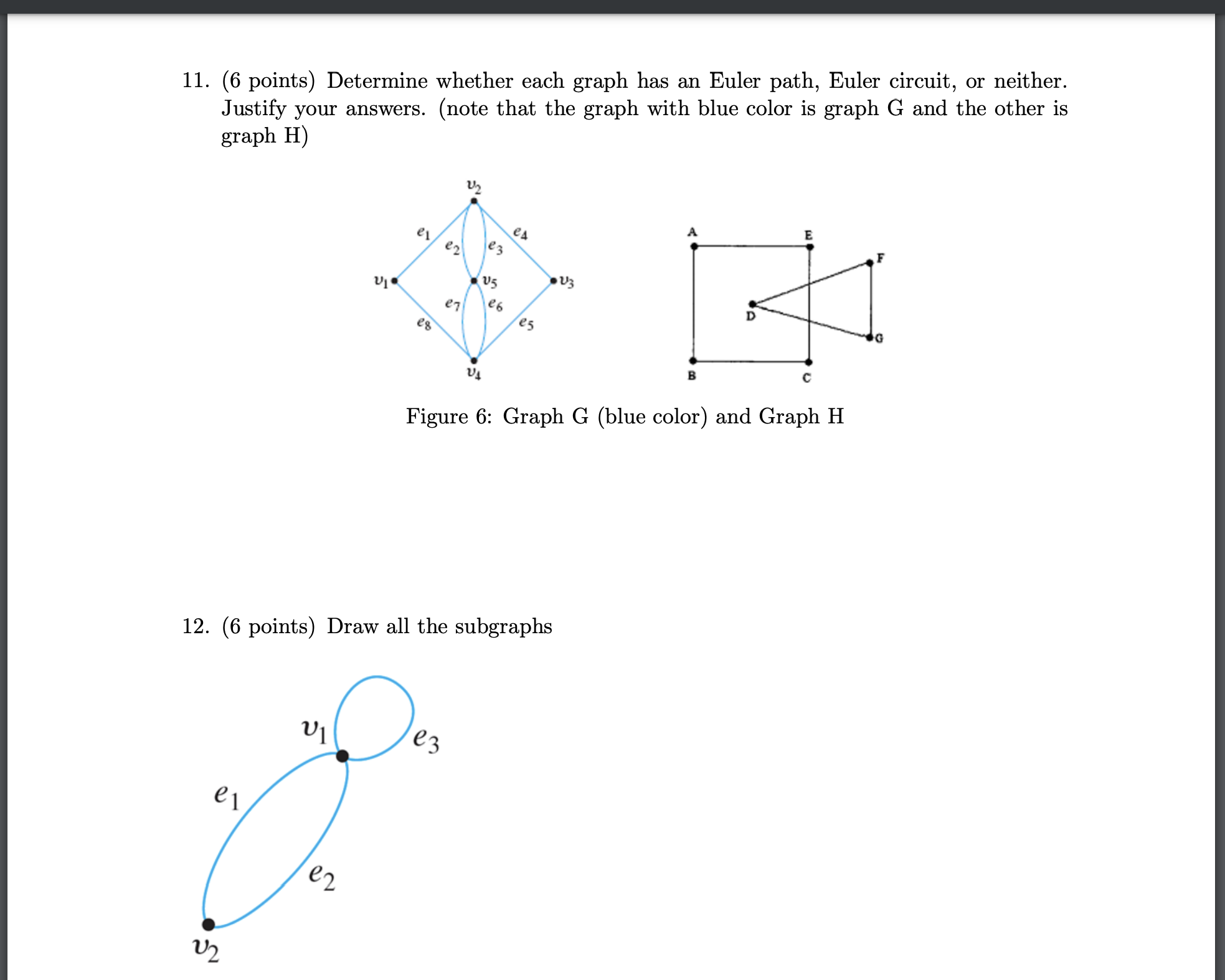 Solved do both question 11 ﻿& 12: 11. (6 ﻿points) ﻿Determine | Chegg.com