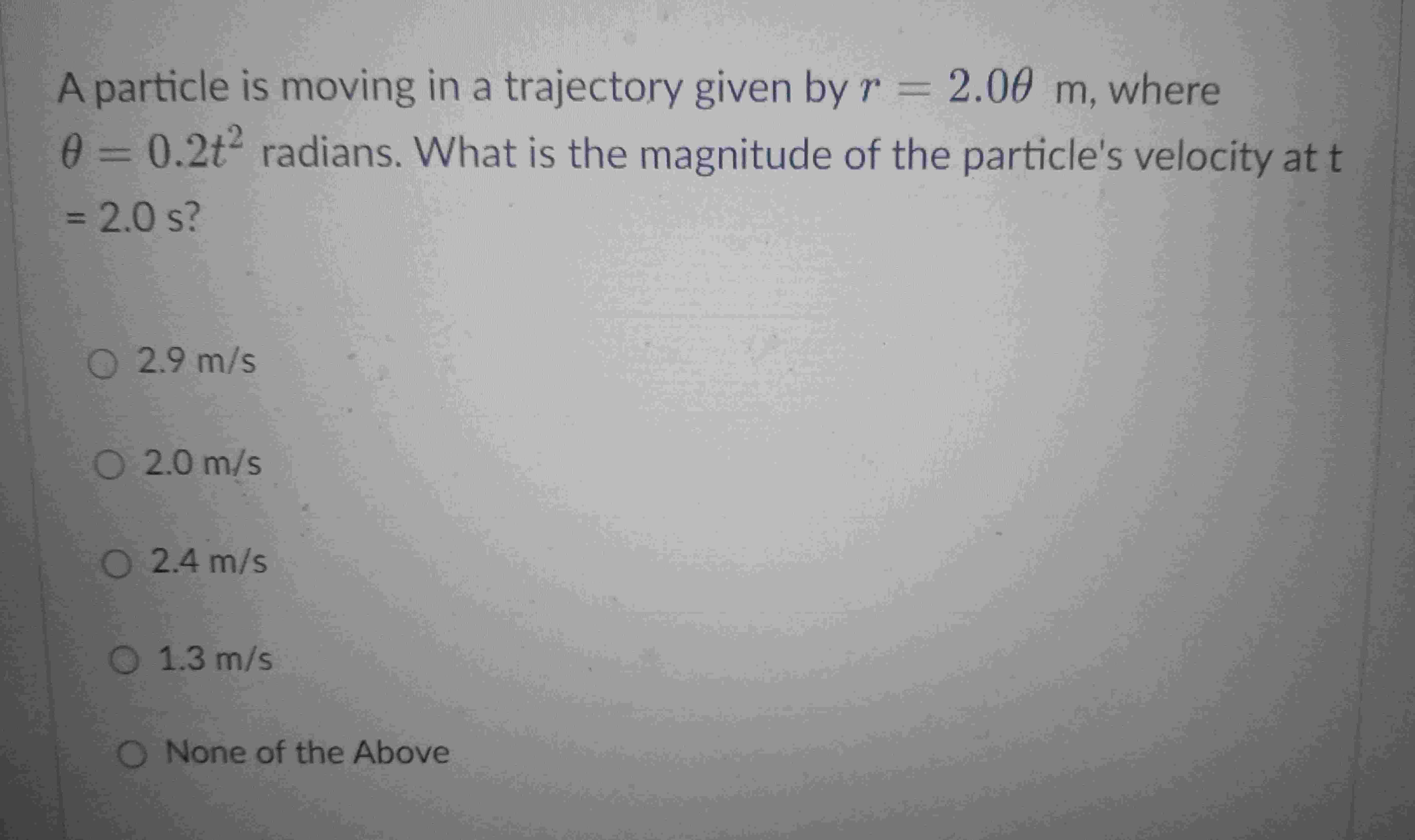 Solved A particle is moving in a trajectory given by | Chegg.com