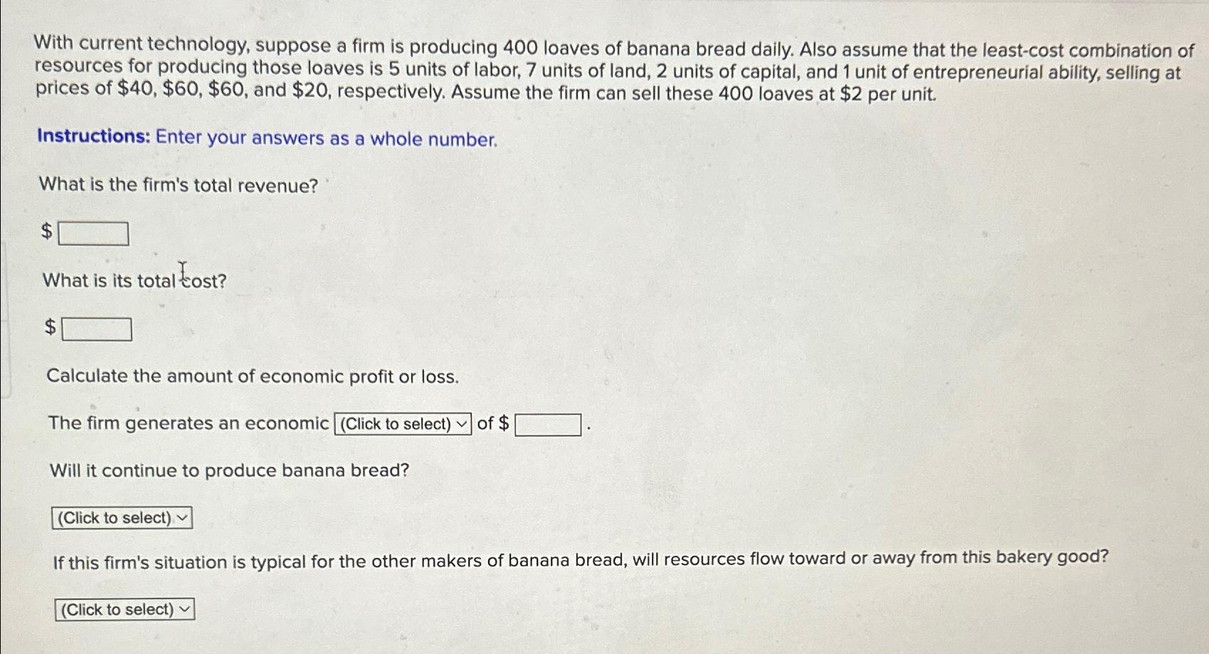 Solved With current technology, suppose a firm is producing | Chegg.com