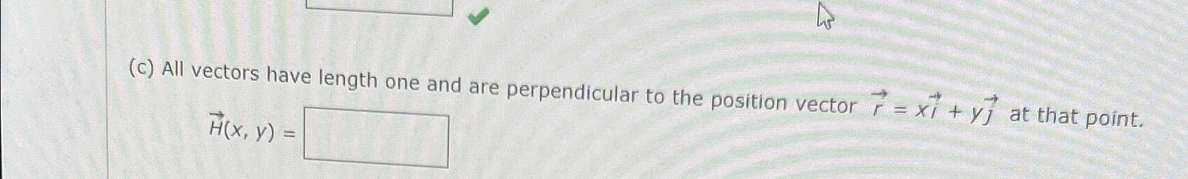 (c) ﻿All vectors have length one and are | Chegg.com