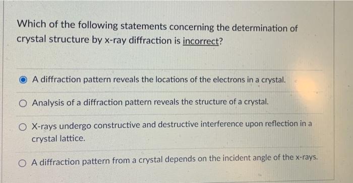 Solved Which of the following statements concerning the | Chegg.com