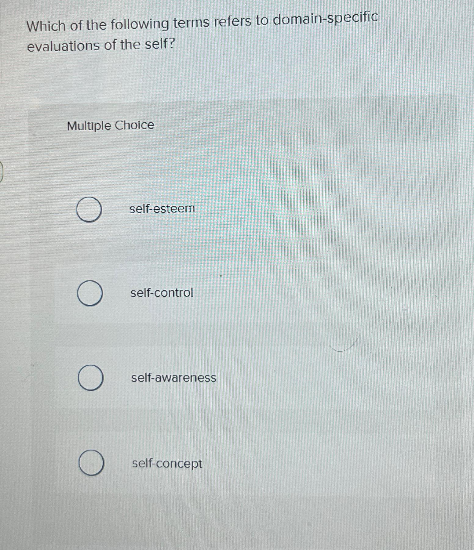 Solved Which of the following terms refers to | Chegg.com