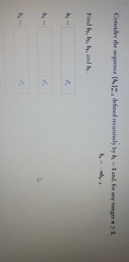 Solved Consider the sequence {en} defined recursively by Io | Chegg.com