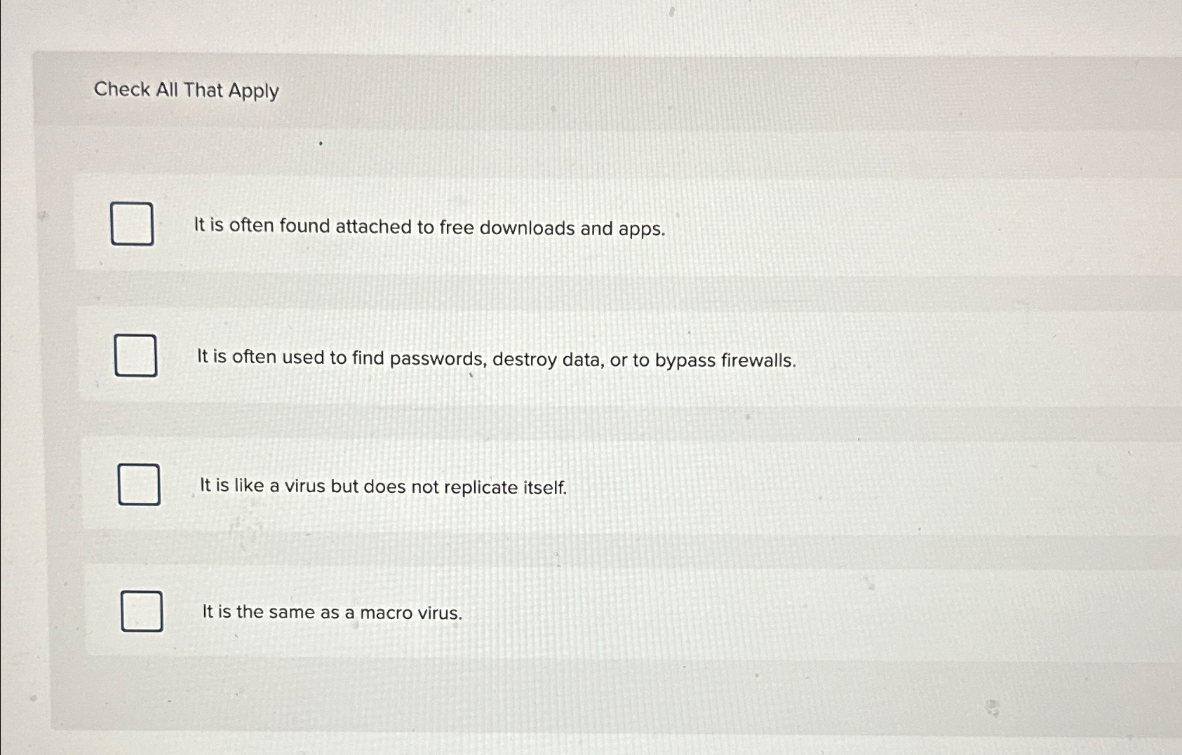 Solved Check All That ApplyIt is often found attached to | Chegg.com