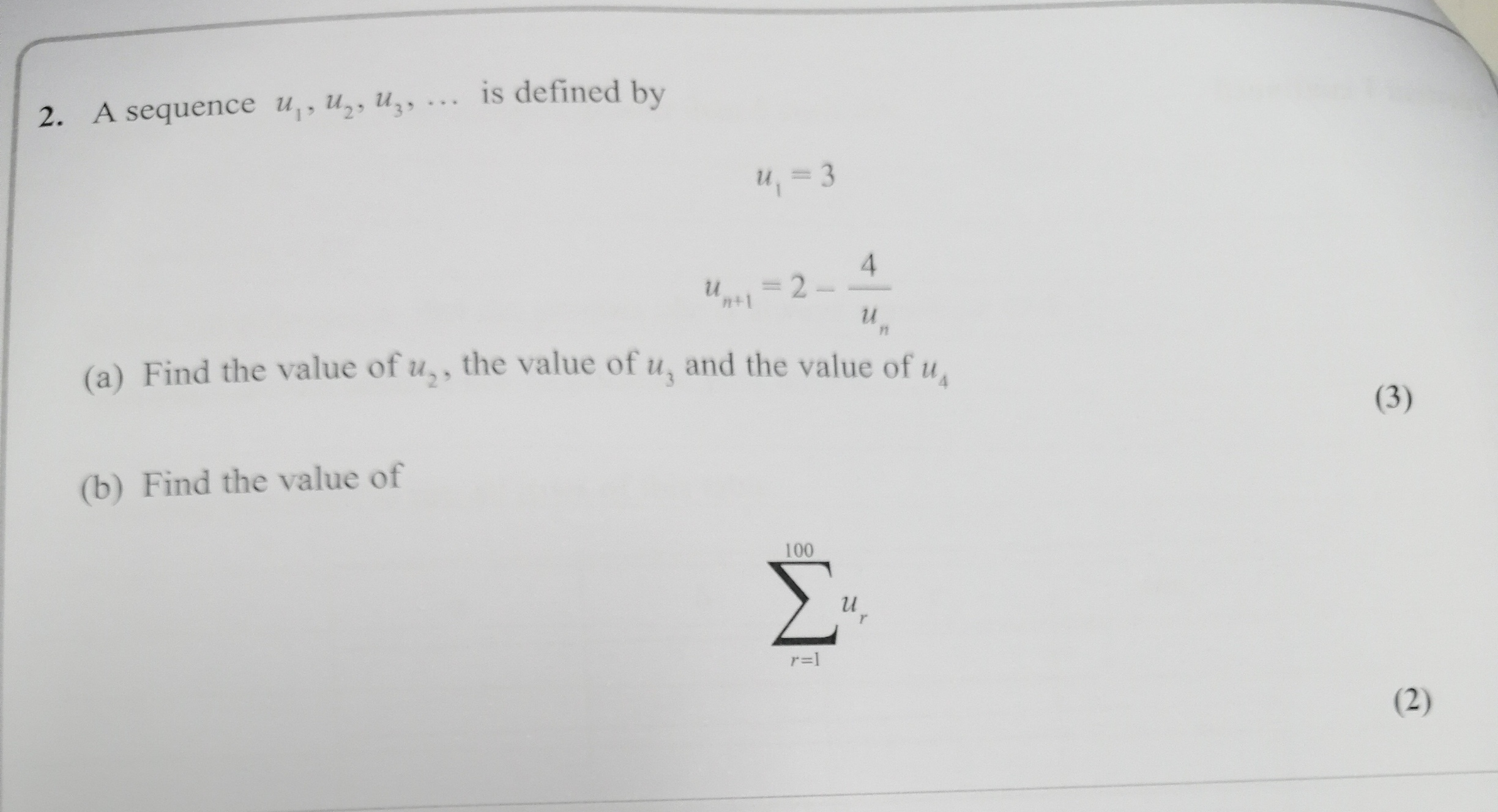 Solved A sequence u1,u2,u3,dots is defined | Chegg.com