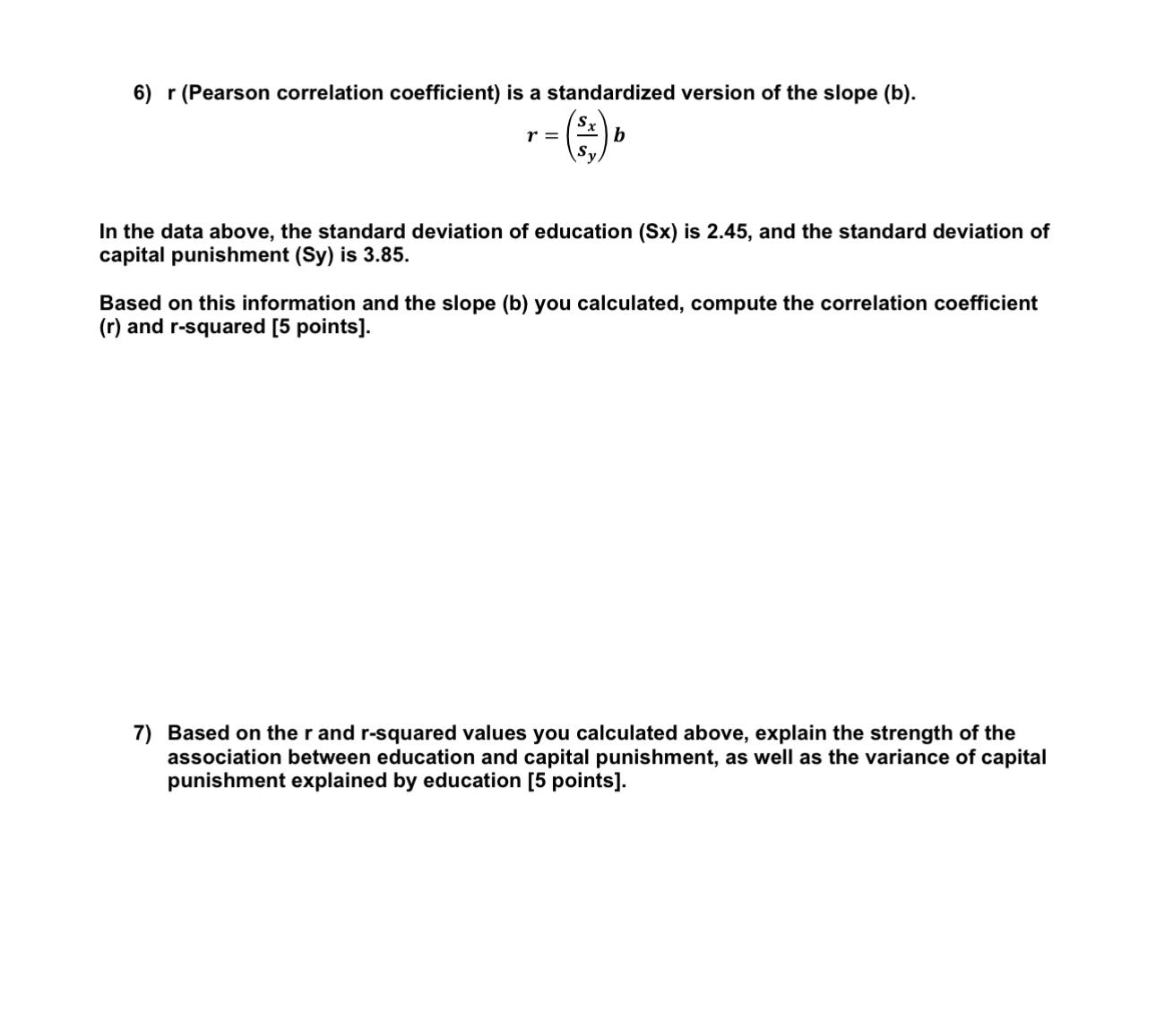 Solved r (Pearson correlation coefficient) ﻿is a | Chegg.com