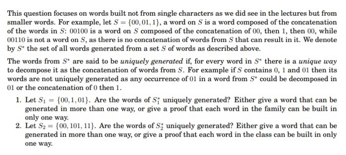 This question focuses on words built not from single | Chegg.com