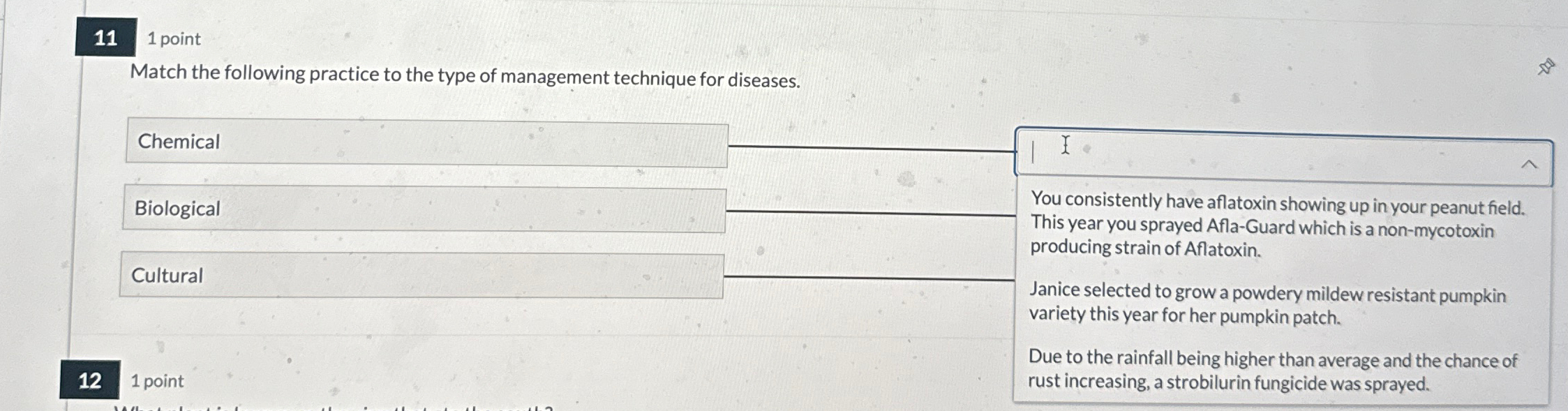 Solved 1 ﻿pointMatch the following practice to the type of | Chegg.com