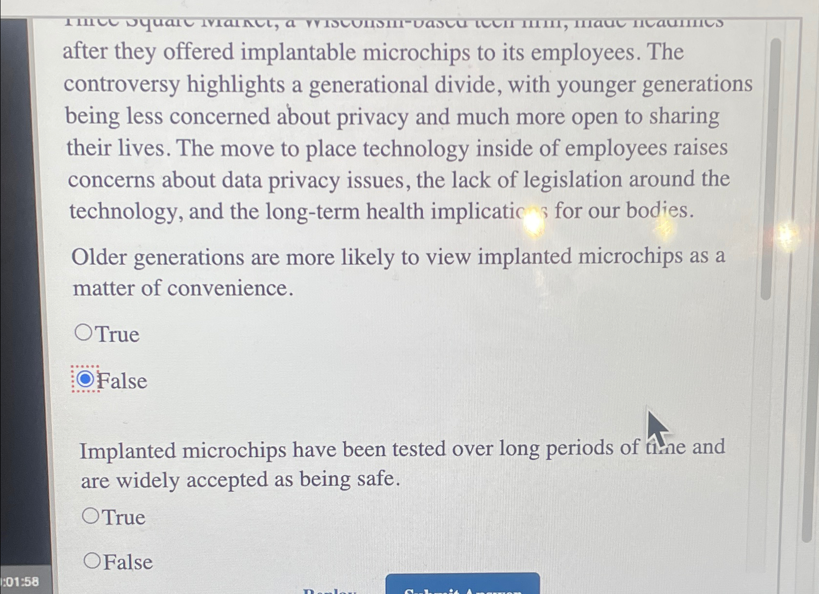 Solved after they offered implantable microchips to its | Chegg.com