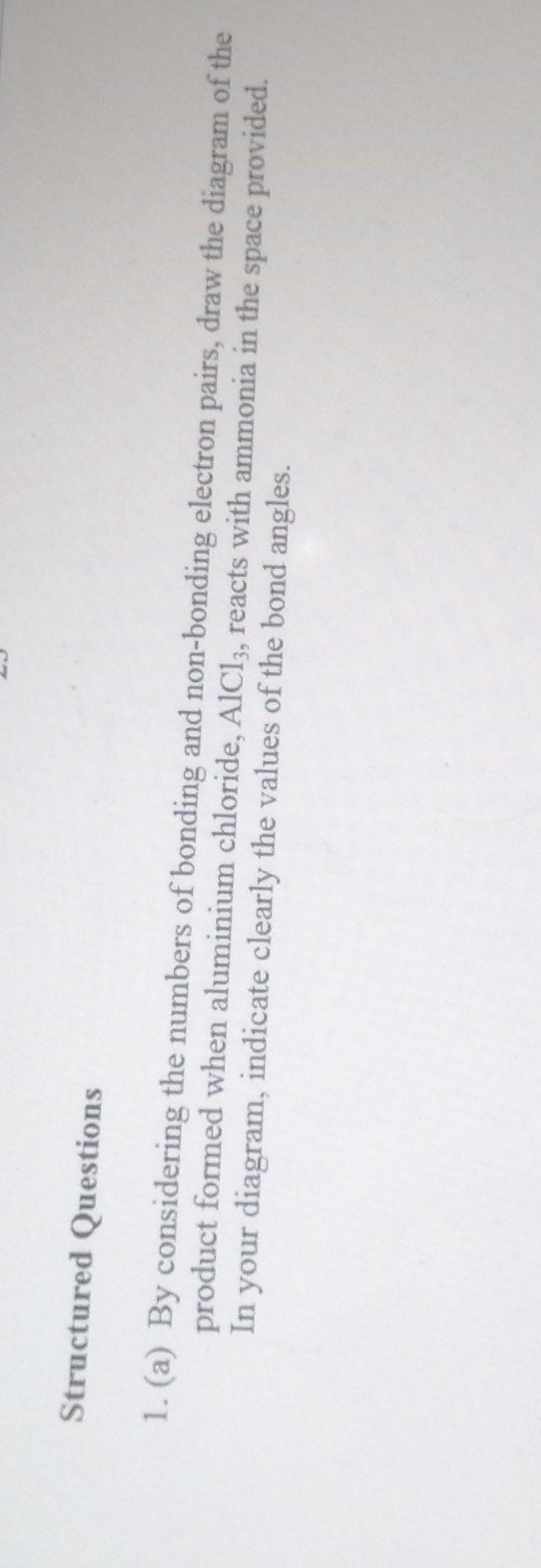 Solved Structured Questions 1. (a) By considering the | Chegg.com