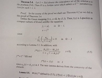 Theorem 5.4. ﻿Let I=I(u) ﻿denote the coincidence set | Chegg.com