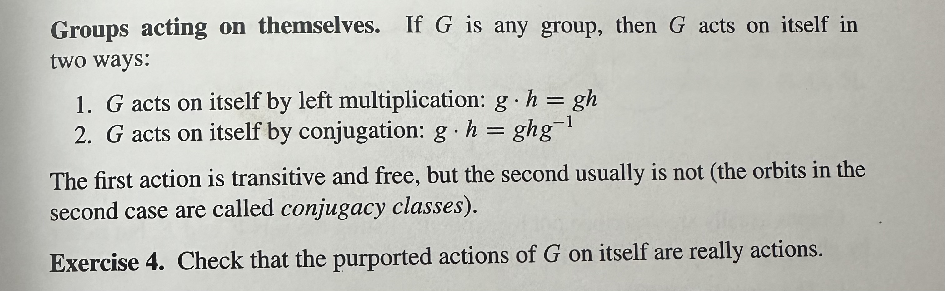 Solved Groups acting on themselves. If G ﻿is any group, then | Chegg.com