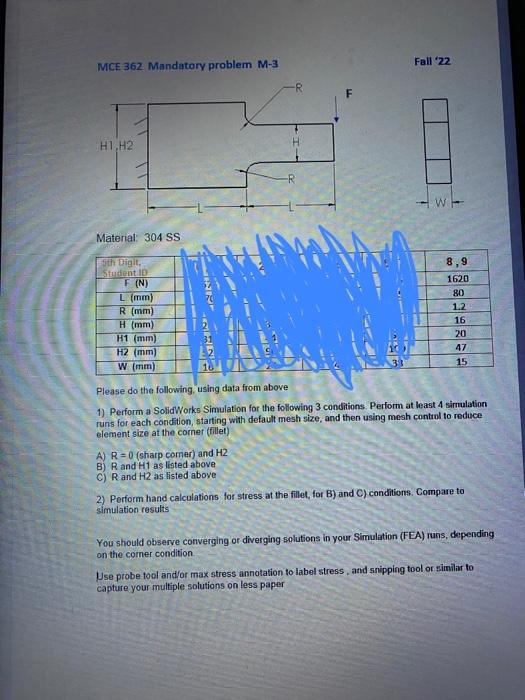 Solved MCE 362 Mandatory problem M-3 Fall 22 Please do the | Chegg.com