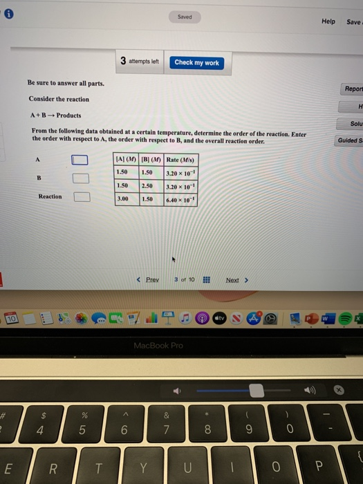 Solved Saved Help Save 3 attempts left Check my work Report | Chegg.com