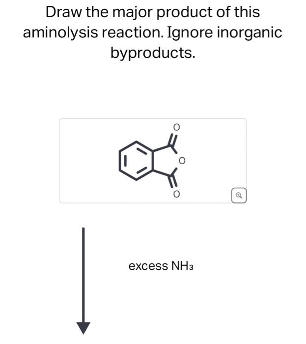Solved Draw the major product of this aminolysis reaction. | Chegg.com